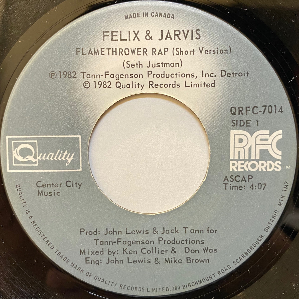 Flamethrower Rap - Felix & Jarvis | VINYL7 RECORDS