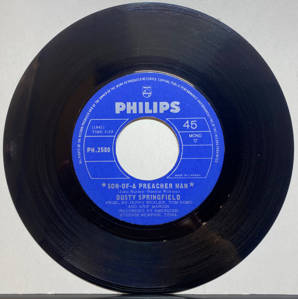 Son-Of-A Preacher Man / Just A Little Lovin' (Early In The Morning) - Dusty Springfield | VINYL7 ...