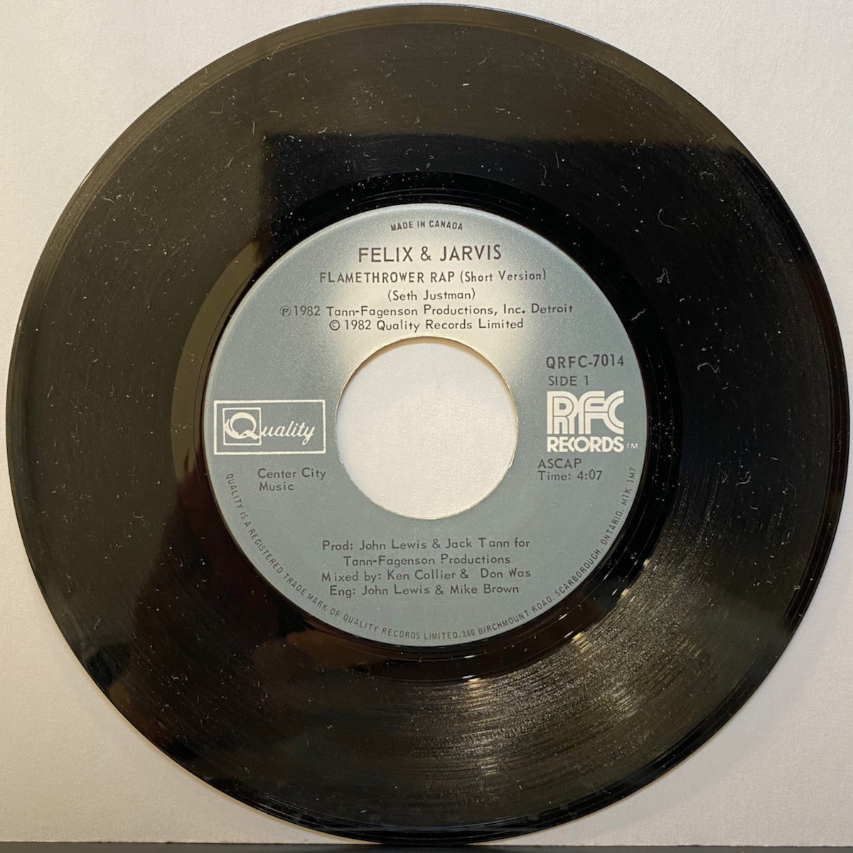 Flamethrower Rap - Felix & Jarvis | VINYL7 RECORDS