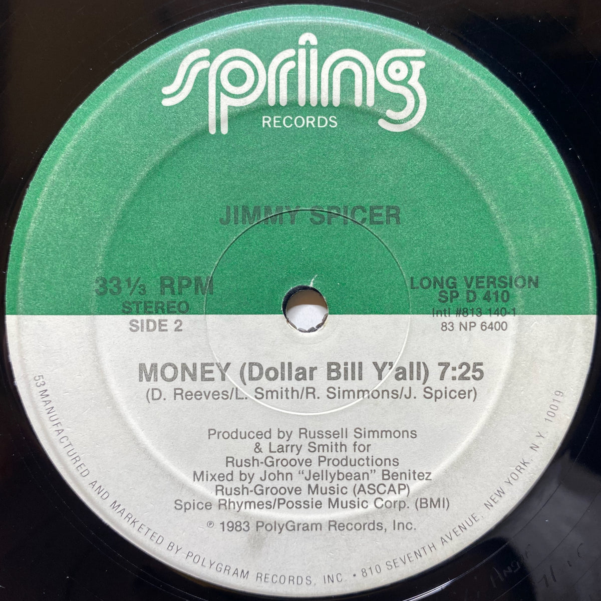 Money (Dollar Bill Y'all) - Jimmy Spicer | VINYL7 RECORDS