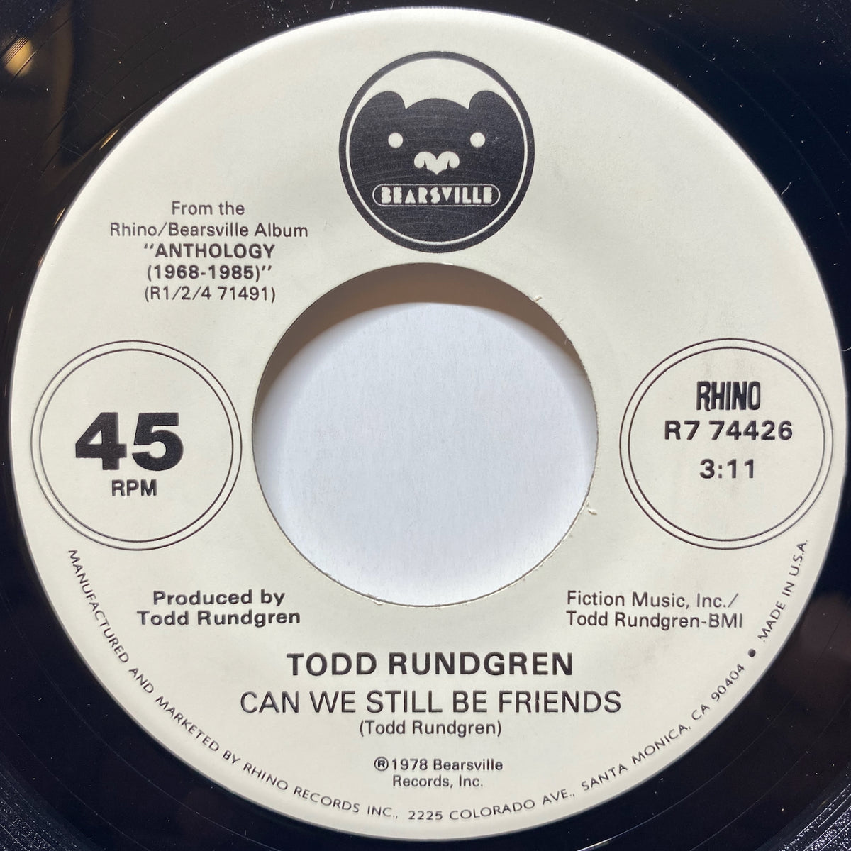 Bang The Drum All Day / Can We Still Be Friends - Todd Rundgren ...