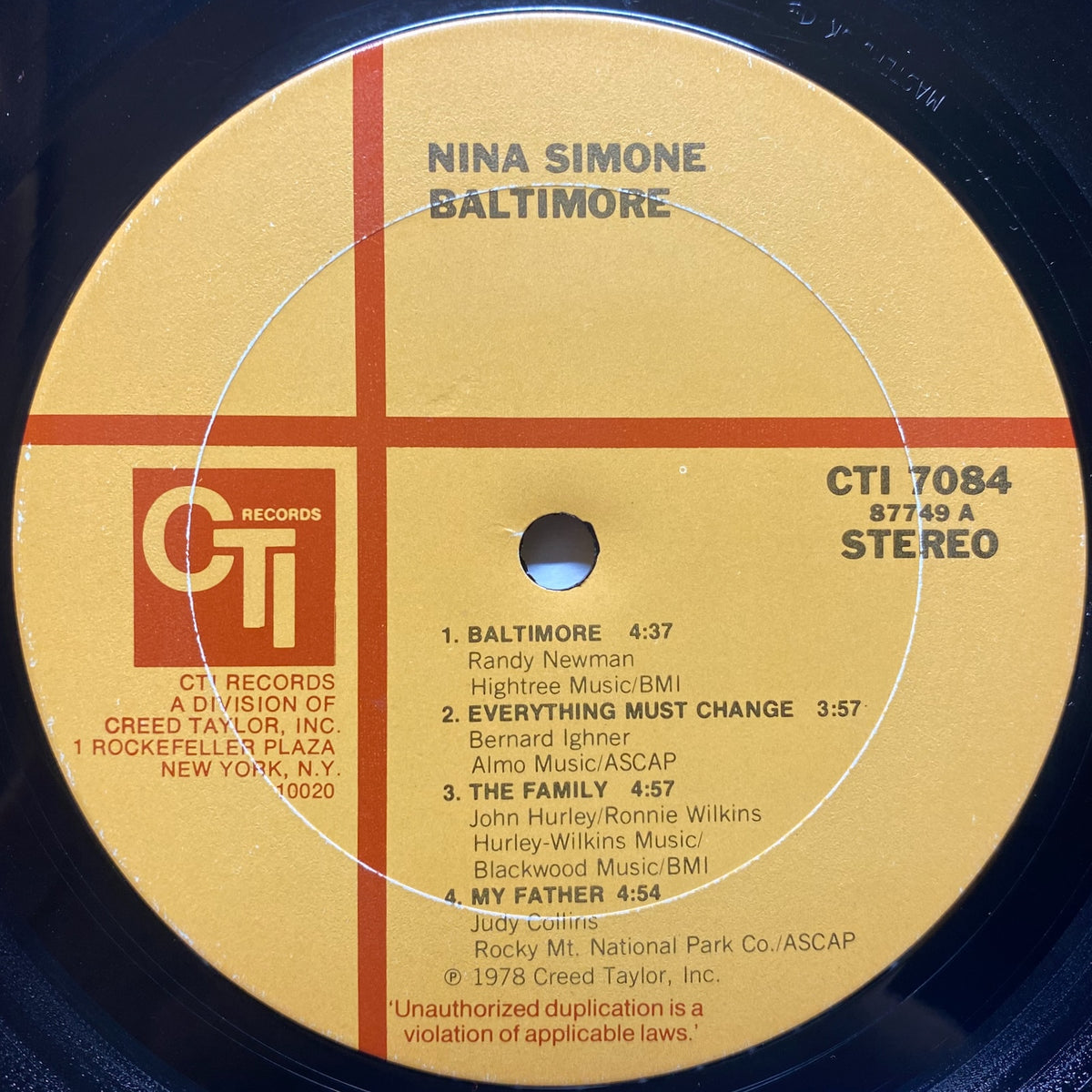 Baltimore - Nina Simone | VINYL7 RECORDS