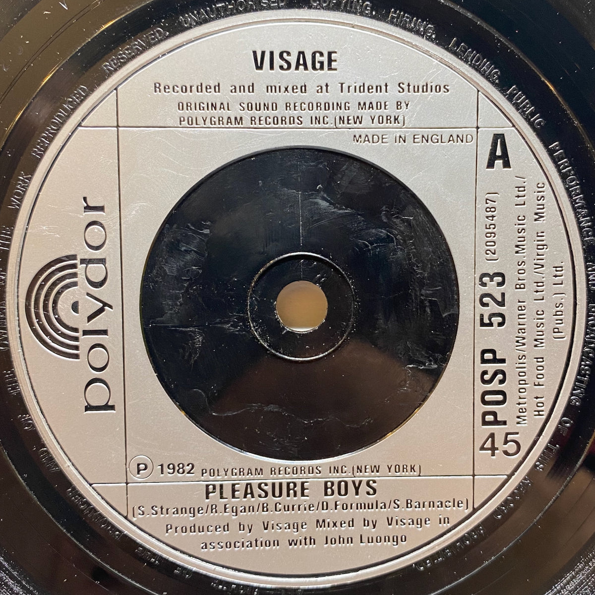 Pleasure Boys - Visage | VINYL7 RECORDS