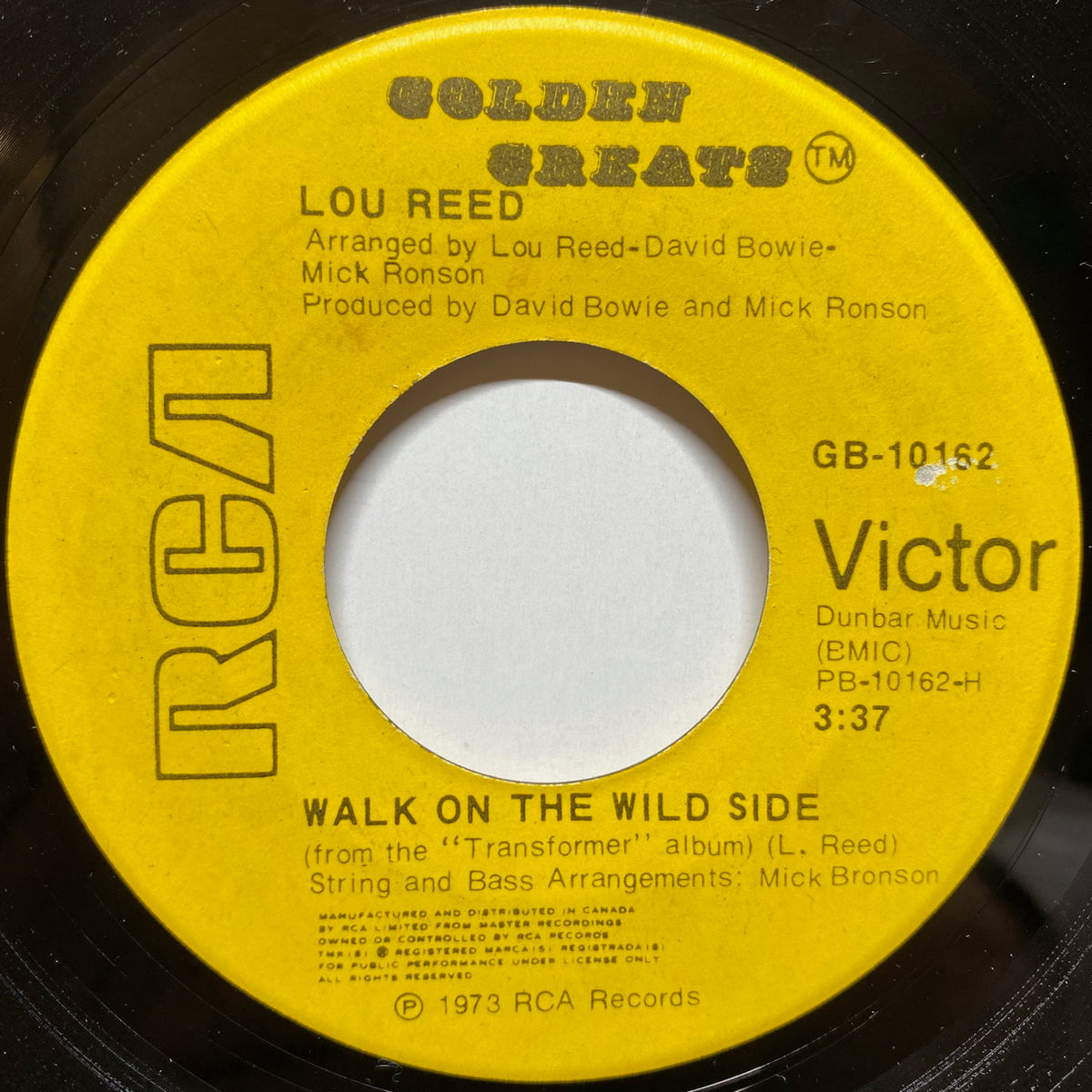 Walk On The Wild Side / Vicious - Lou Reed | VINYL7 RECORDS