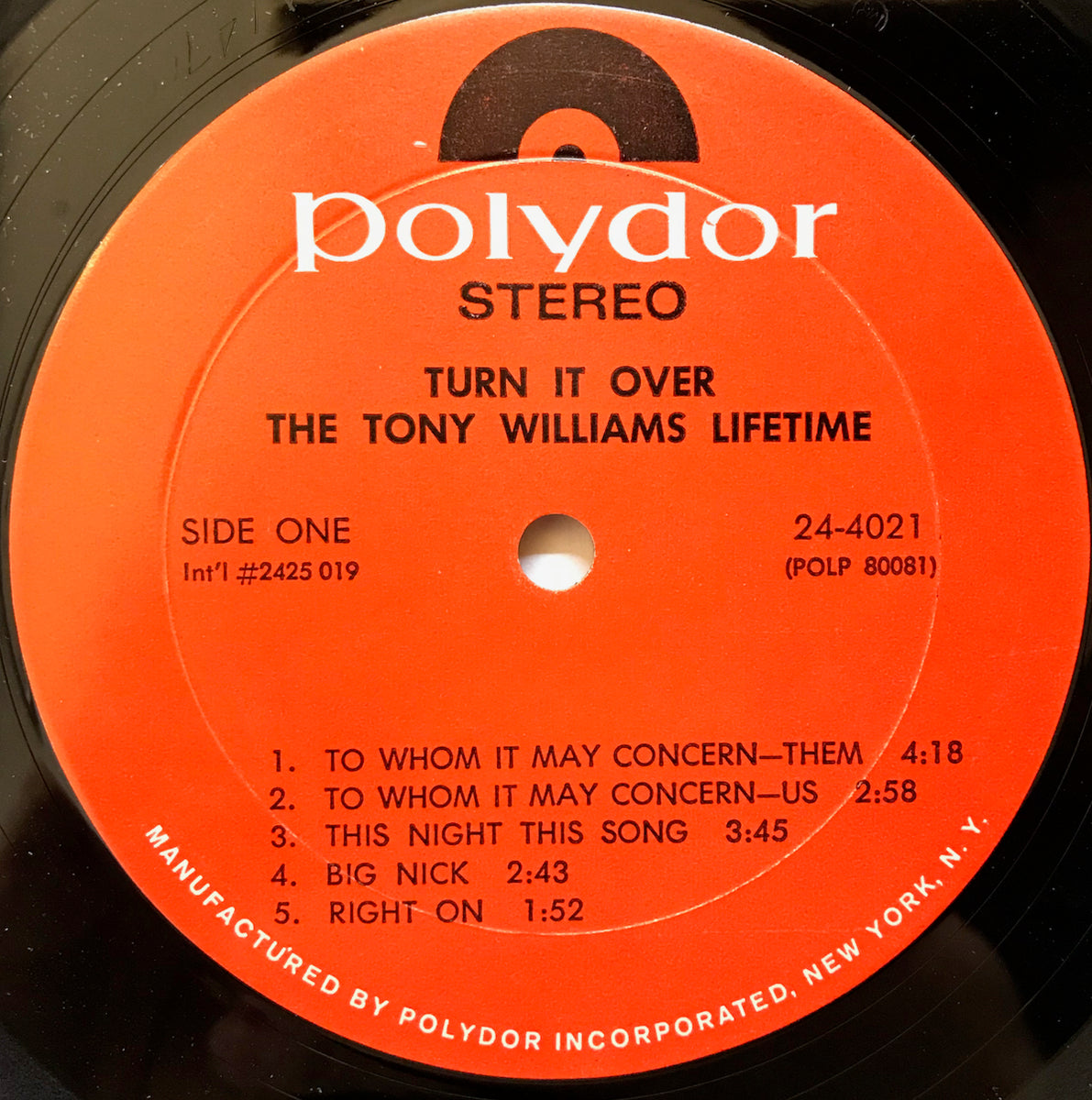 (Turn It Over) - Tony Williams Lifetime, The | VINYL7 RECORDS