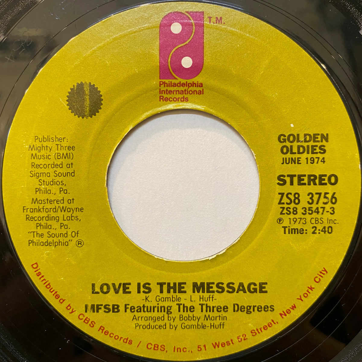 Love Is The Message / TSOP (The Sound Of Philadelphia) - MFSB Featuring ...