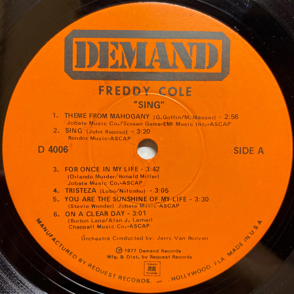 Sing - Freddy Cole | VINYL7 RECORDS